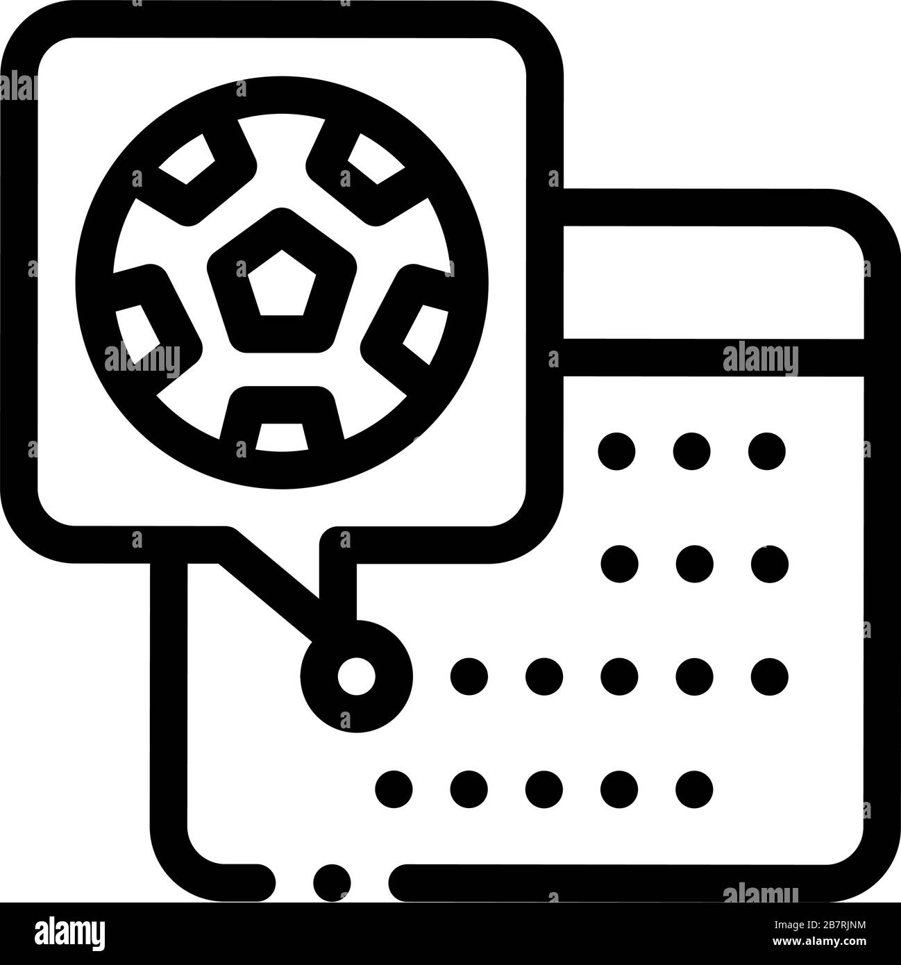 Football Match Date Vector Outline Illustration Stock Vector Image ...