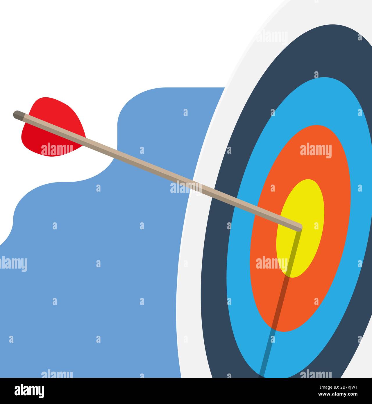 Target with arrow in center. Goal setting Stock Vector Image & Art - Alamy