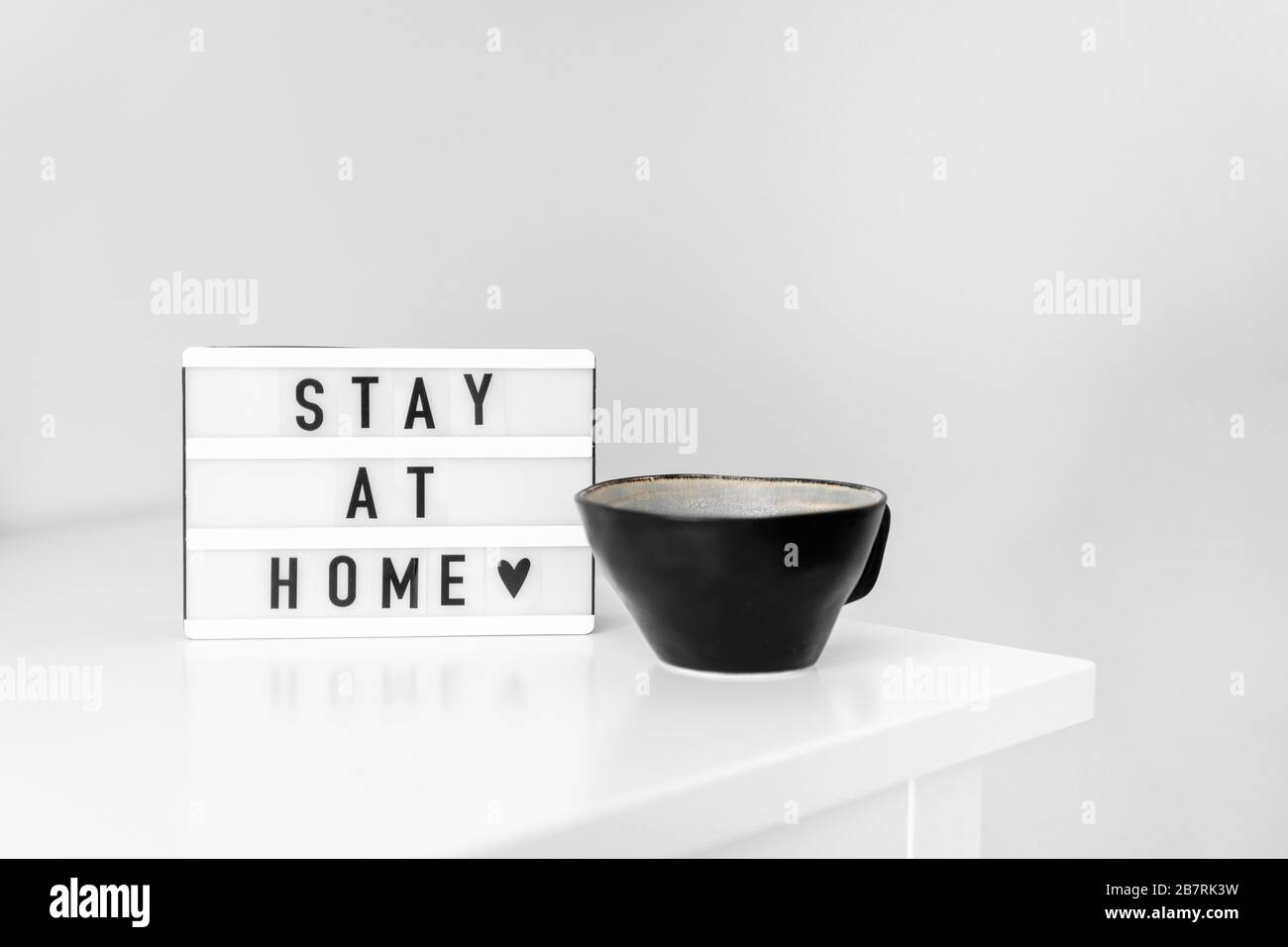 Stay at home sign. Covid-19 quarantine. Introvert concept Stock Photo ...