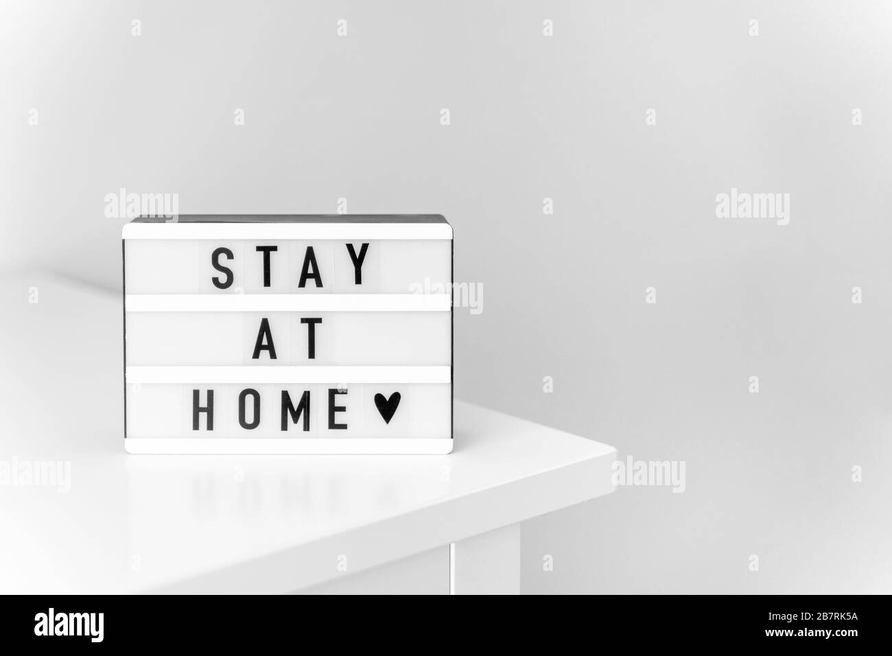 Stay at home sign. Covid-19 quarantine. Introvert concept Stock Photo ...