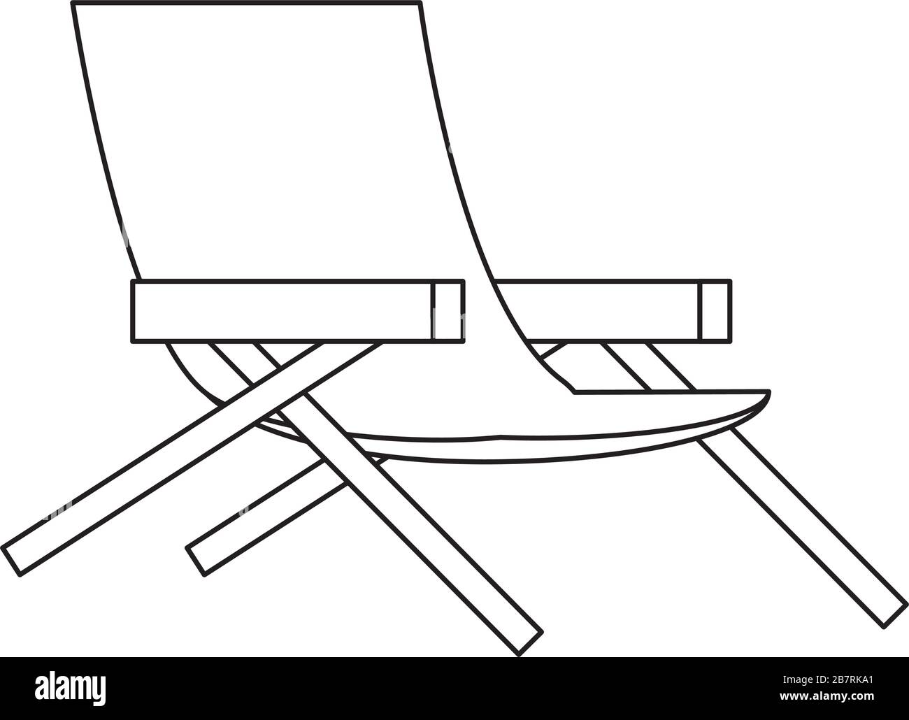 summer chair beach isolated icon Stock Vector Image & Art - Alamy