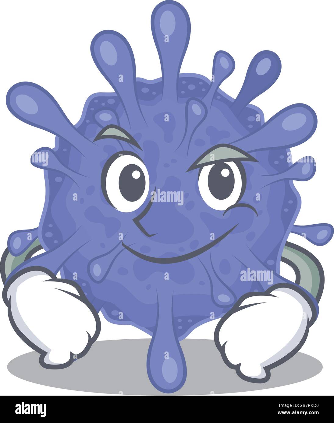 Funny biohazard viruscorona mascot character showing confident gesture ...