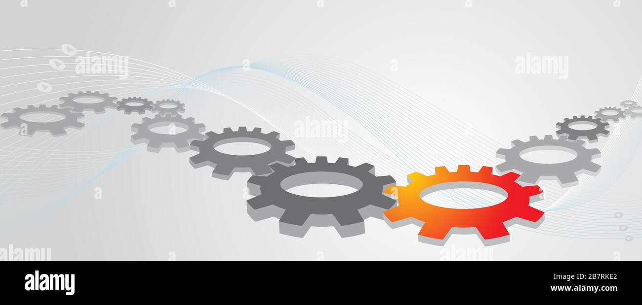 Mechanical Cog or Gear Link Stock Vector Image & Art - Alamy