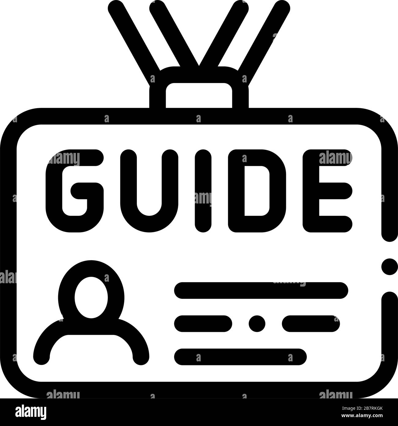 Badge Guide Icon Vector Outline Illustration Stock Vector Image & Art ...