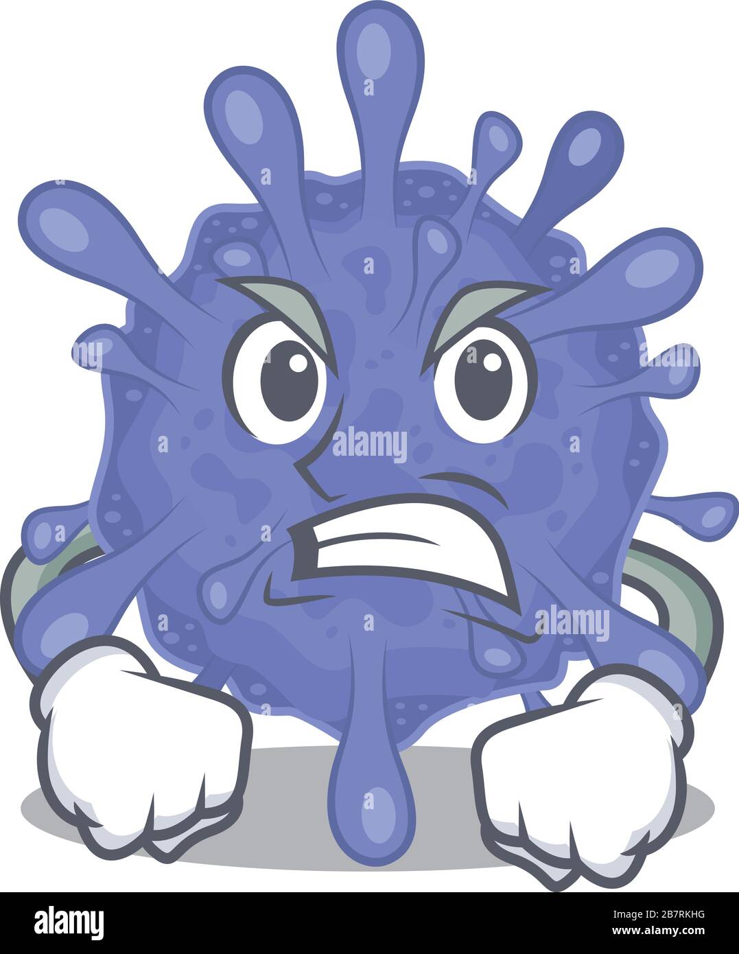 Biohazard viruscorona cartoon character design with angry face Stock ...