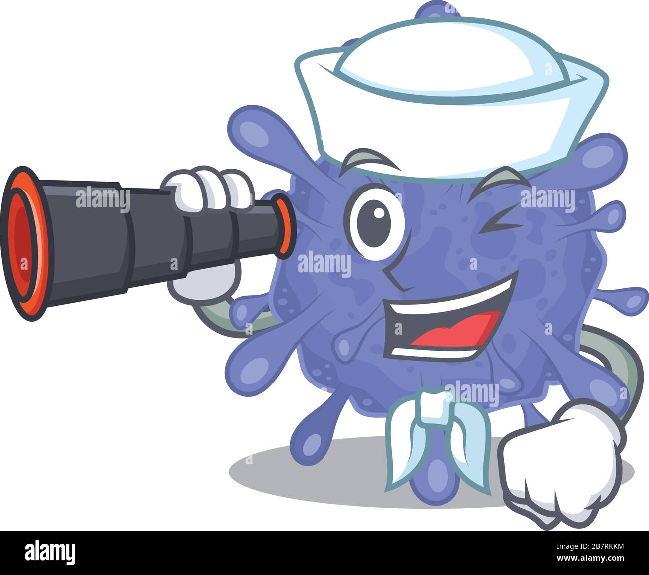 Biohazard viruscorona in Sailor cartoon character design with binocular ...
