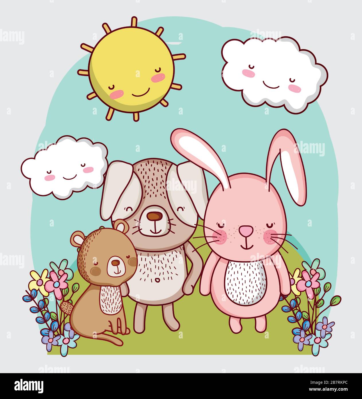 Dog park sunny day Stock Vector Images - Alamy