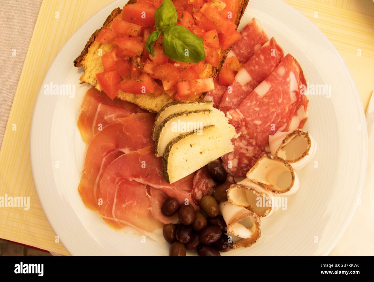 Platter of Italian food Stock Photo - Alamy