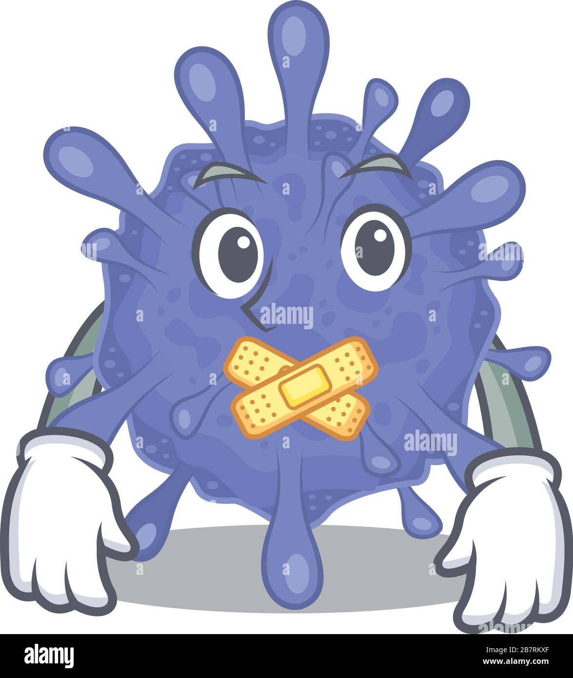 Biohazard viruscorona mascot cartoon character design with silent ...