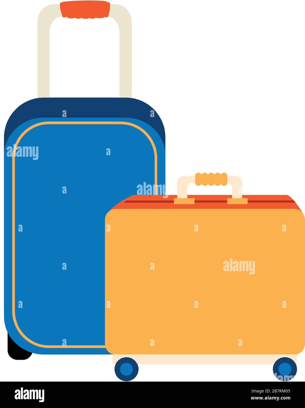 set of wheeled suitcases isolated icons Stock Vector Image & Art - Alamy