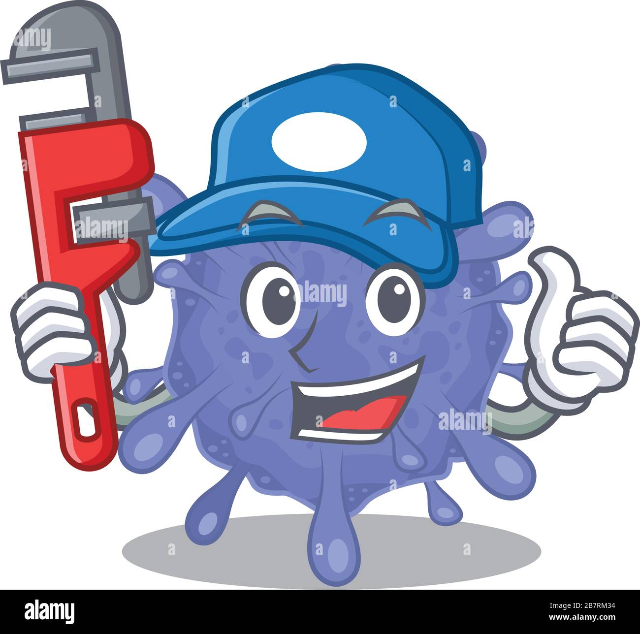 Smart Plumber biohazard viruscorona on cartoon character design Stock ...