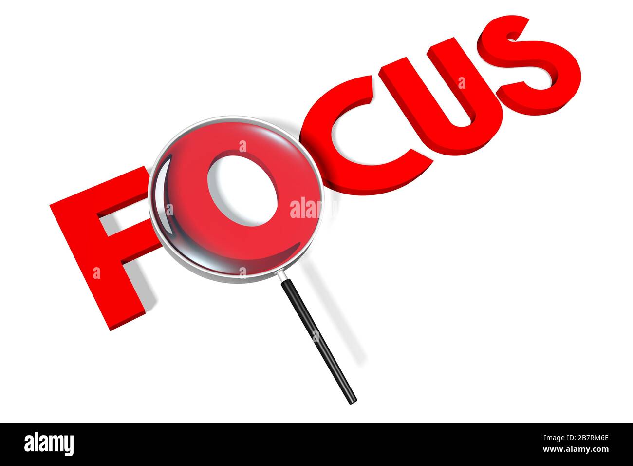 3D magnifying glass - focus Stock Photo - Alamy