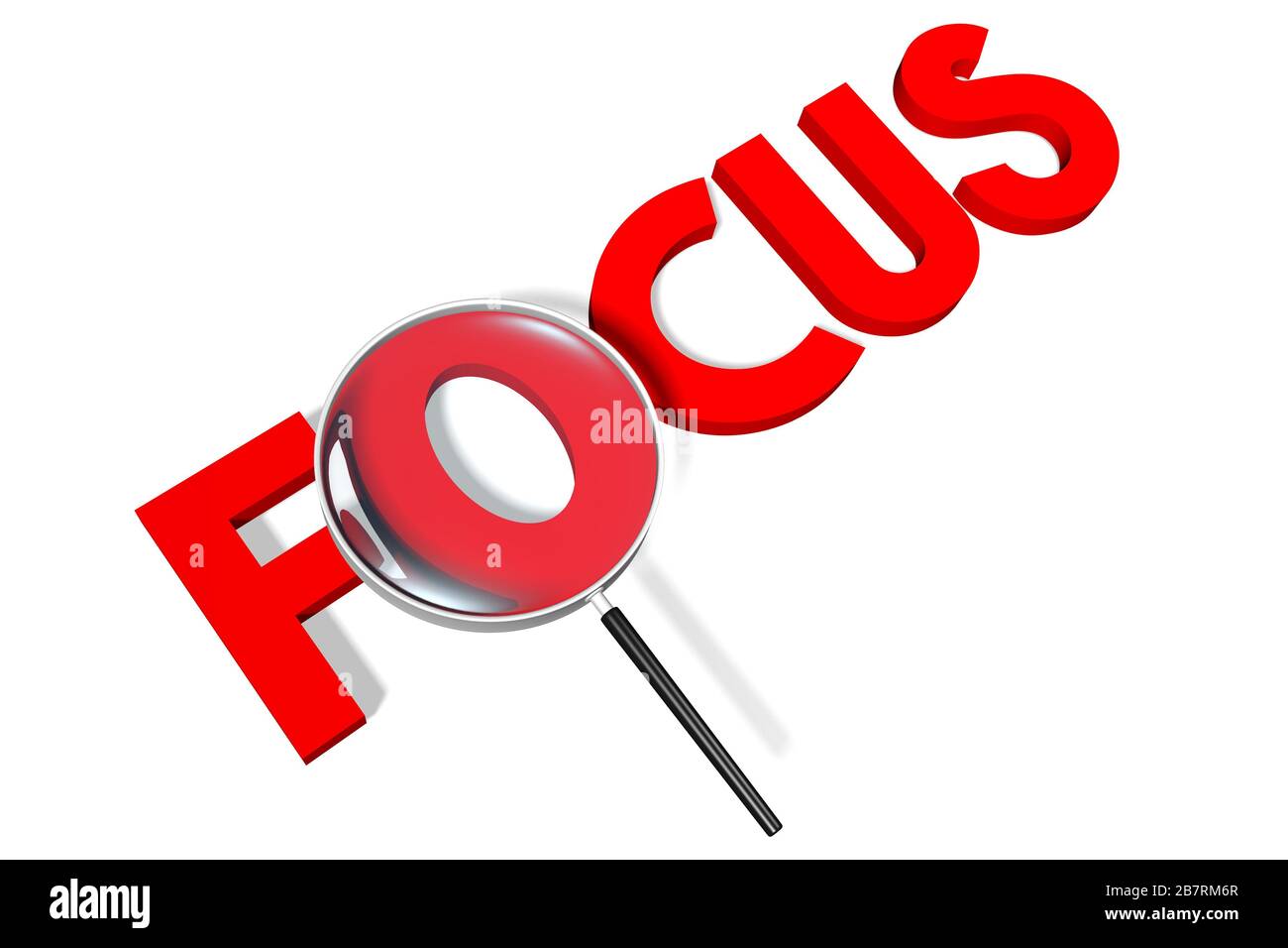 3D magnifying glass - focus Stock Photo - Alamy