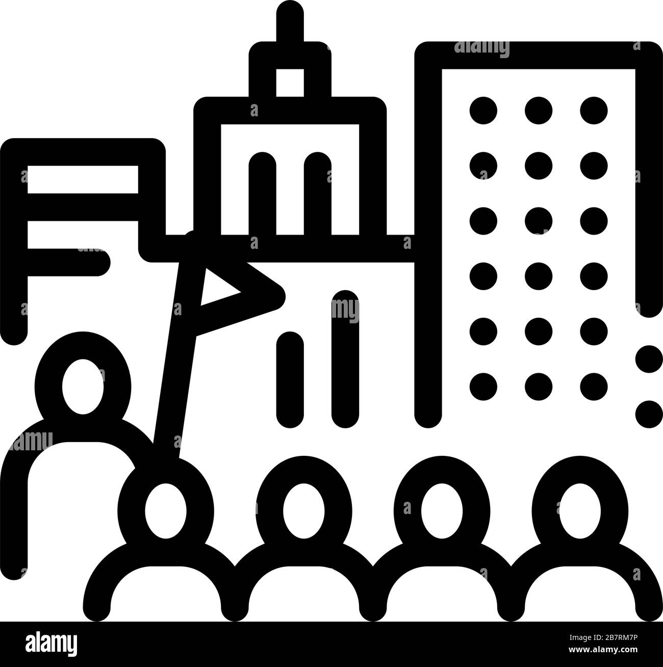 Tour Group on Excursions Icon Vector Illustration Stock Vector Image ...