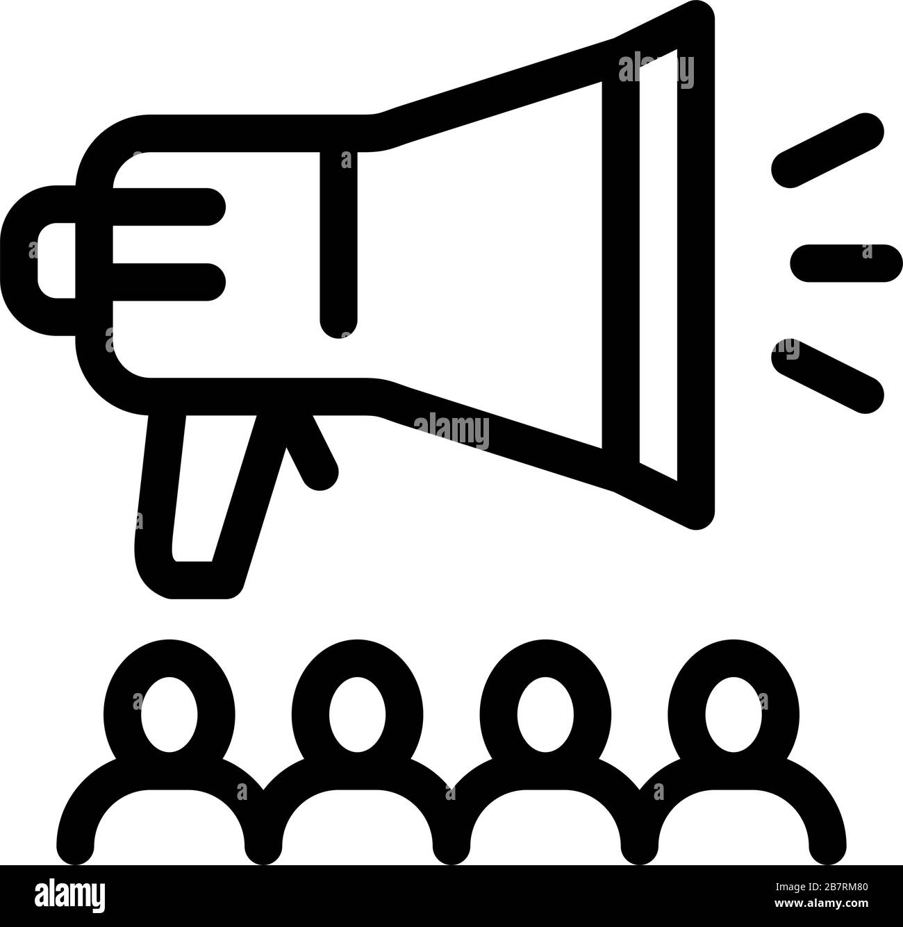 Loudspeaker Icon Vector Outline Illustration Stock Vector Image & Art ...