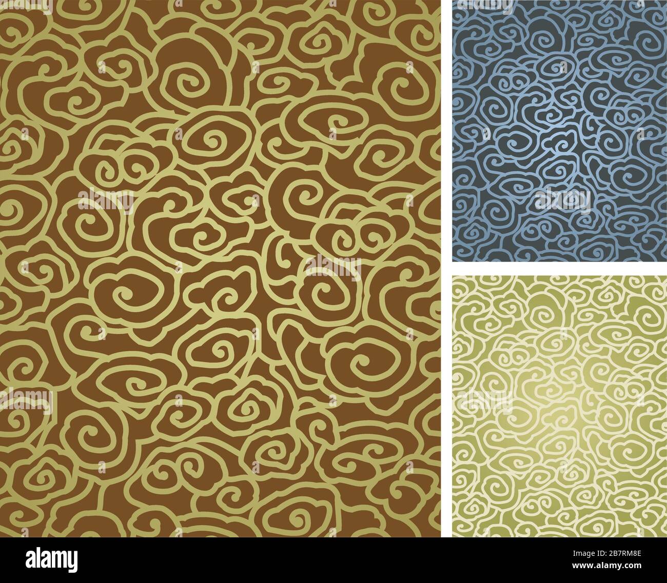 Seamless Swirling Cloud Set Stock Vector Image & Art - Alamy