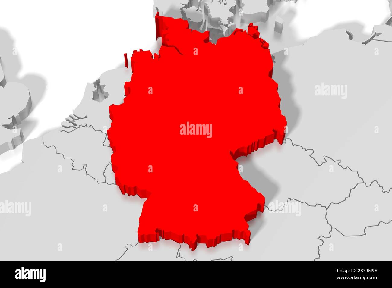 3D map - Germany Stock Photo - Alamy