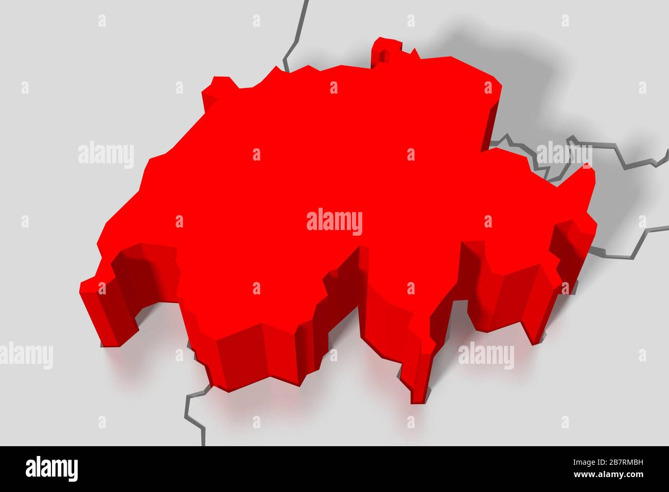3D map - Switzerland Stock Photo - Alamy