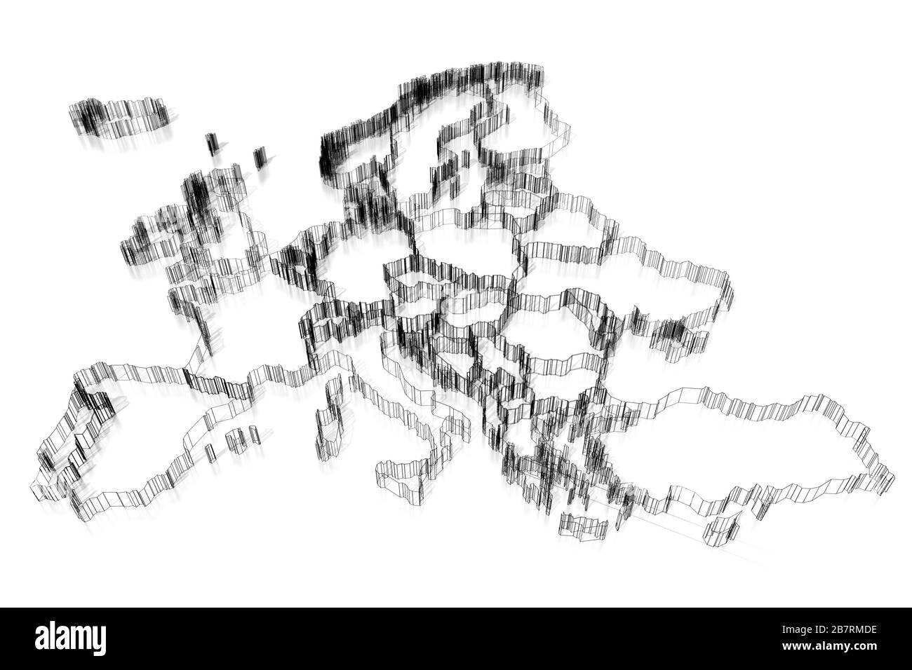 3D map - Europe Stock Photo - Alamy