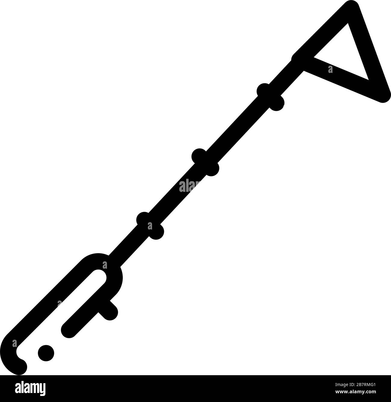 Pointing Flag Icon Vector Outline Illustration Stock Vector Image & Art ...