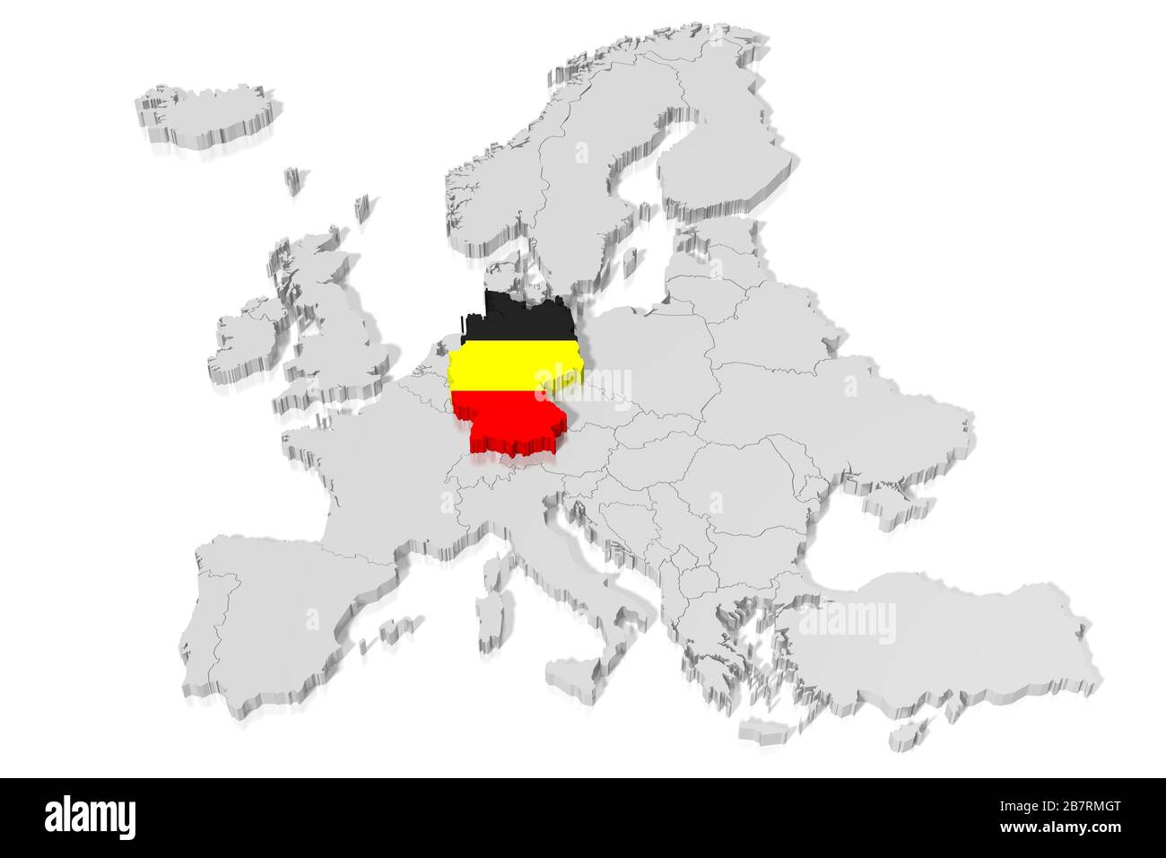 3D map, flag - Germany Stock Photo - Alamy