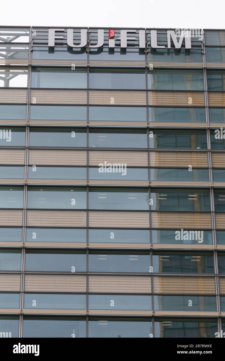 FILE : A signboard of Japan's Fujifilm Holdings on display outside its ...