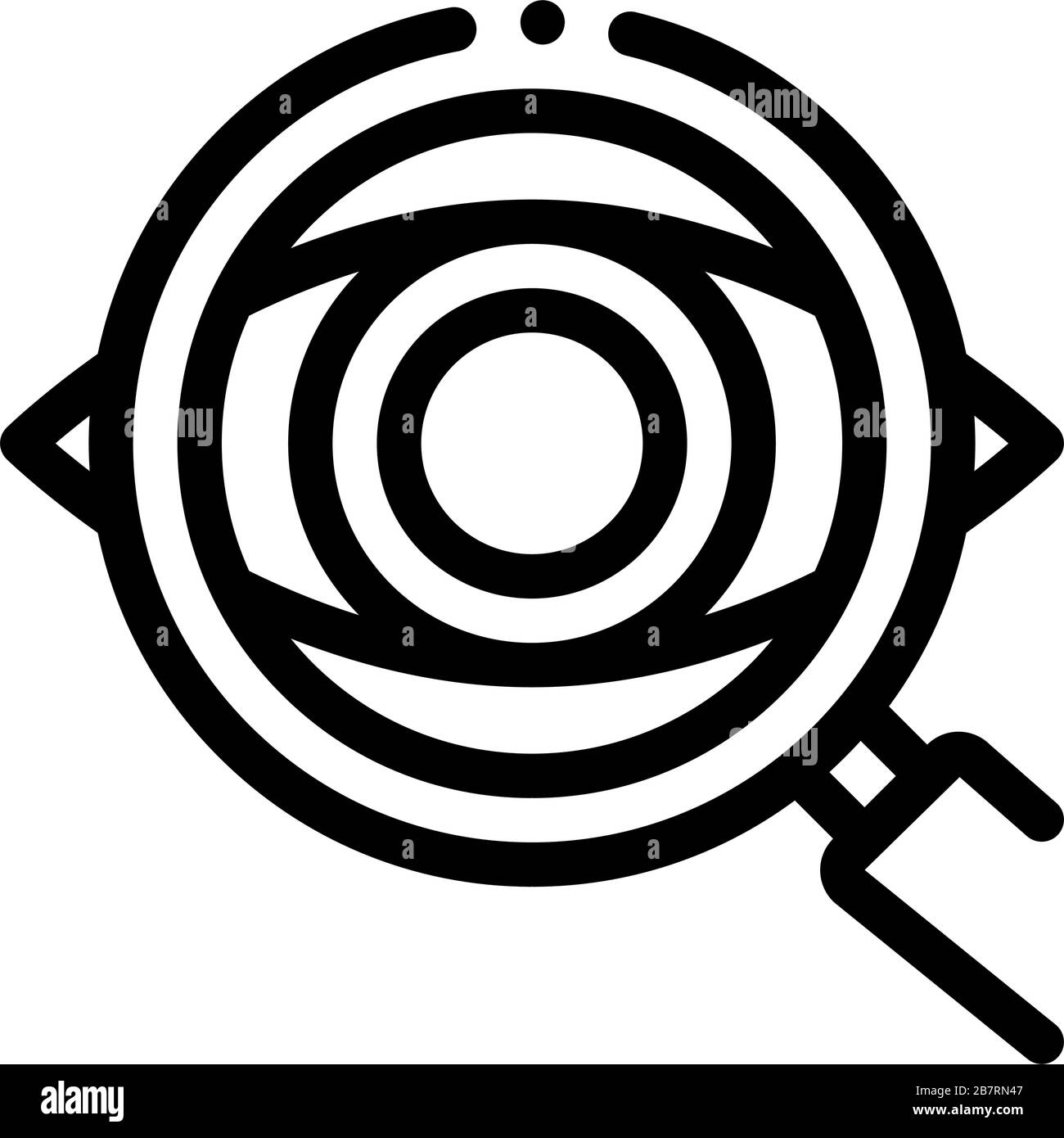 Eyeball Diagnostics Vector Outline Illustration Stock Vector Image ...