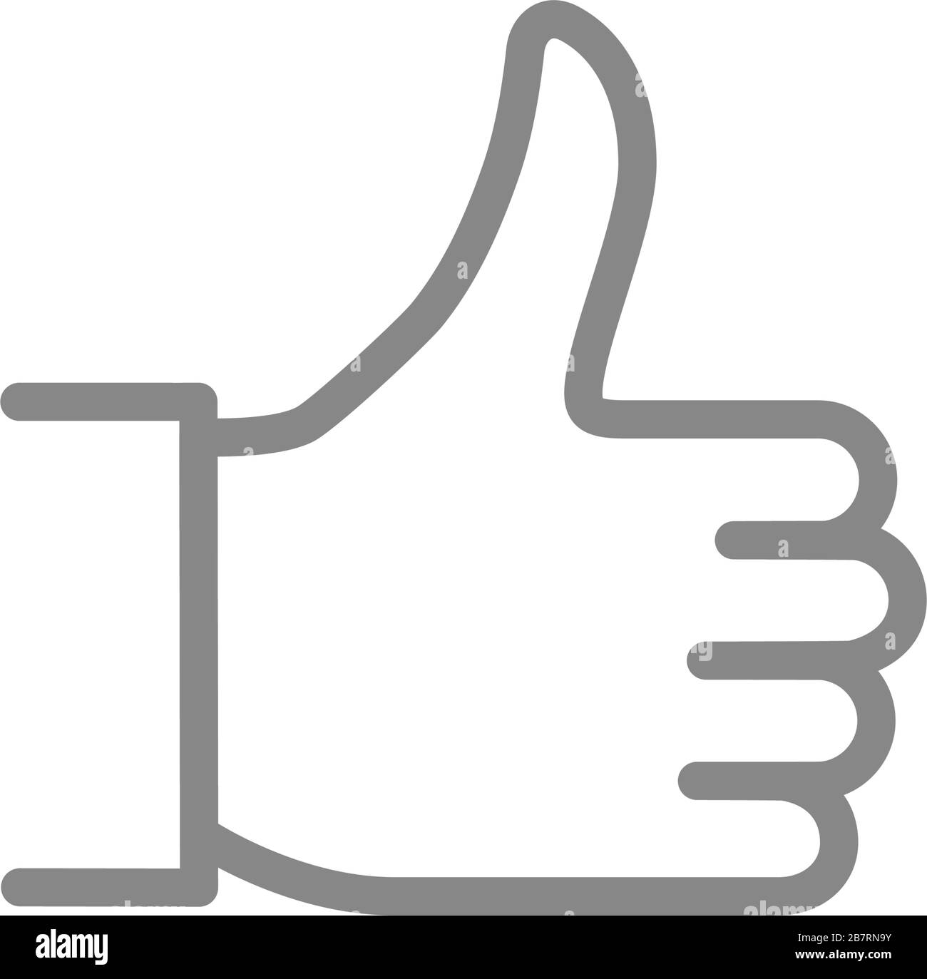 Like, thumb up line icon. Approve gesture, best symbol Stock Vector ...