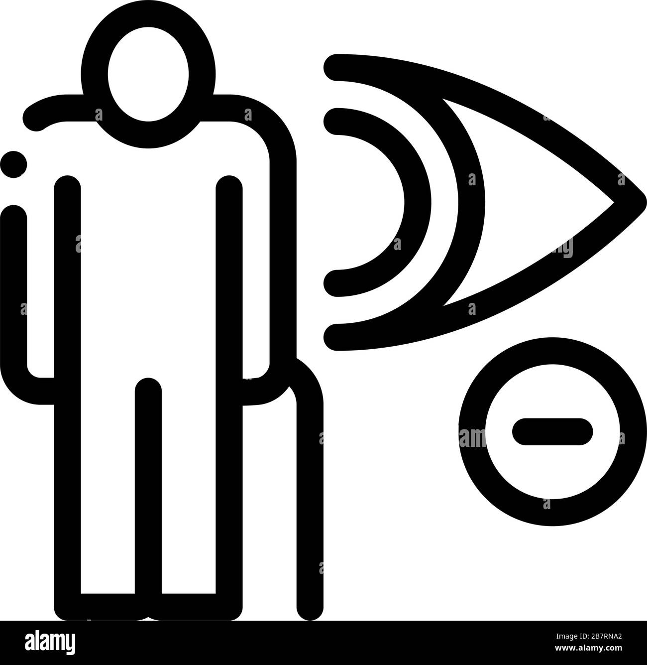 Elderly Vision Impairment Icon Vector Illustration Stock Vector Image ...