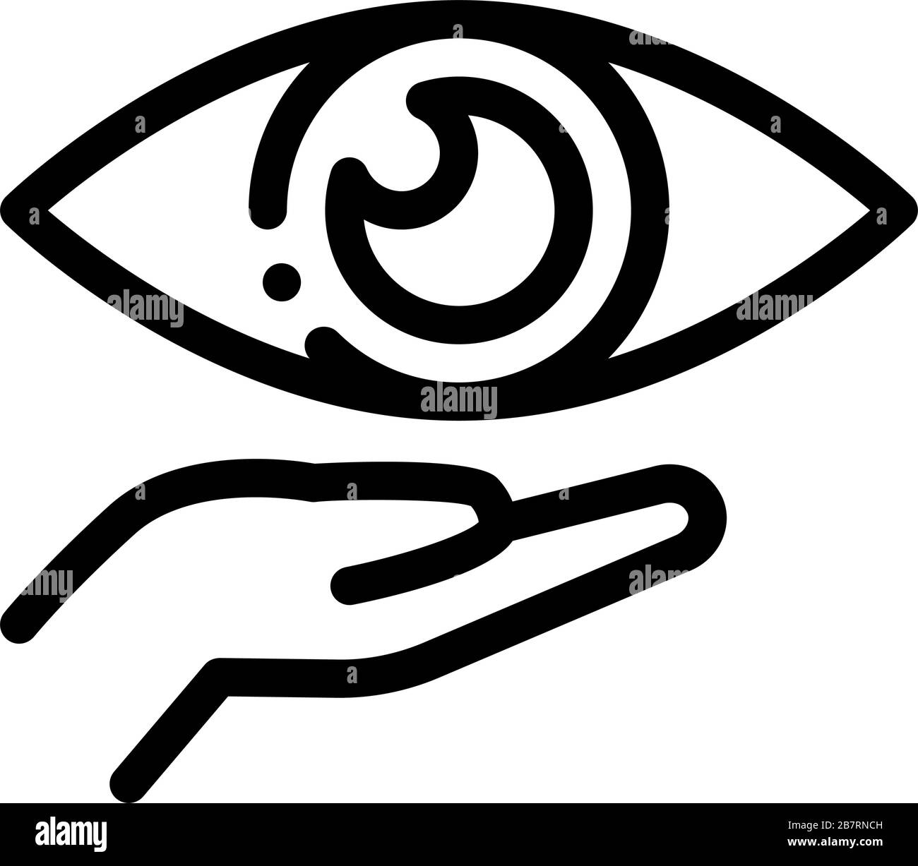 Vision Support Icon Vector Outline Illustration Stock Vector Image ...