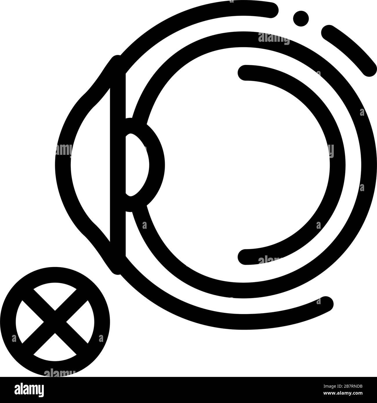 Eyeball Glaucoma Icon Vector Outline Illustration Stock Vector Image ...