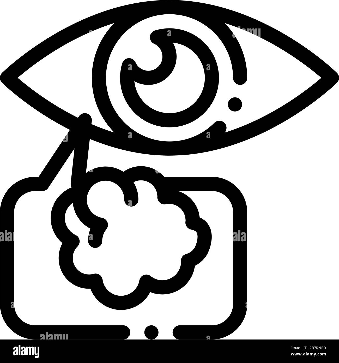 Poor Eyesight Icon Vector Outline Illustration Stock Vector Image & Art ...