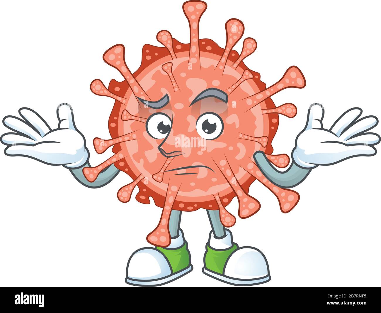 A picture of smirking bulbul coronavirus cartoon character design style ...