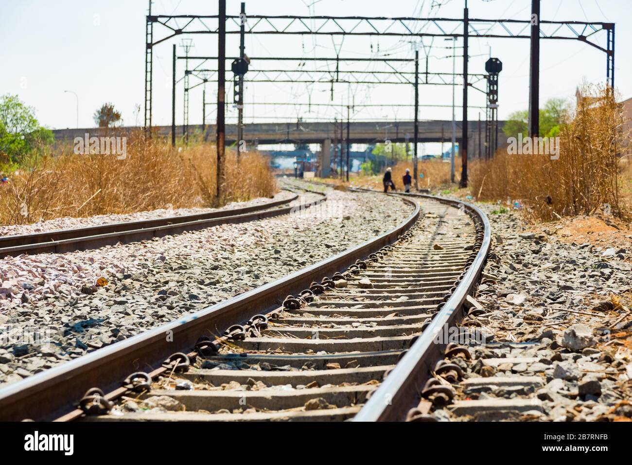 Soweto, South Africa - September 08 2018: Commuter Train moving through ...