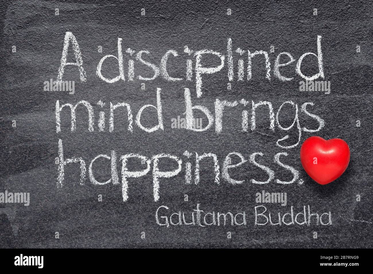 A disciplined mind brings happiness - quote of Gautama Buddha written ...
