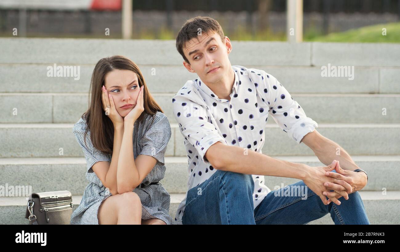 Hug upset outdoors hi-res stock photography and images - Alamy
