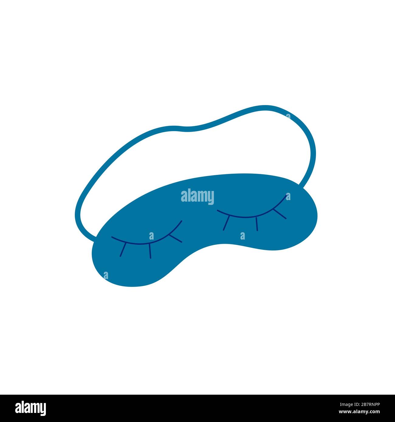 Woman on bed with eye mask Stock Vector Images - Alamy