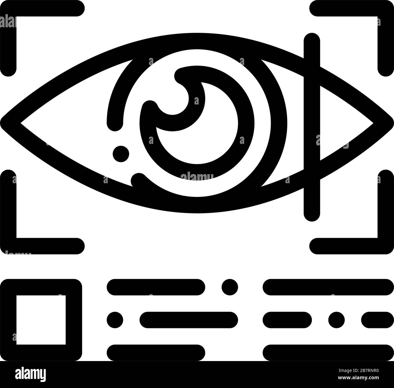 Medical Eye Research Vector Outline Illustration Stock Vector Image ...