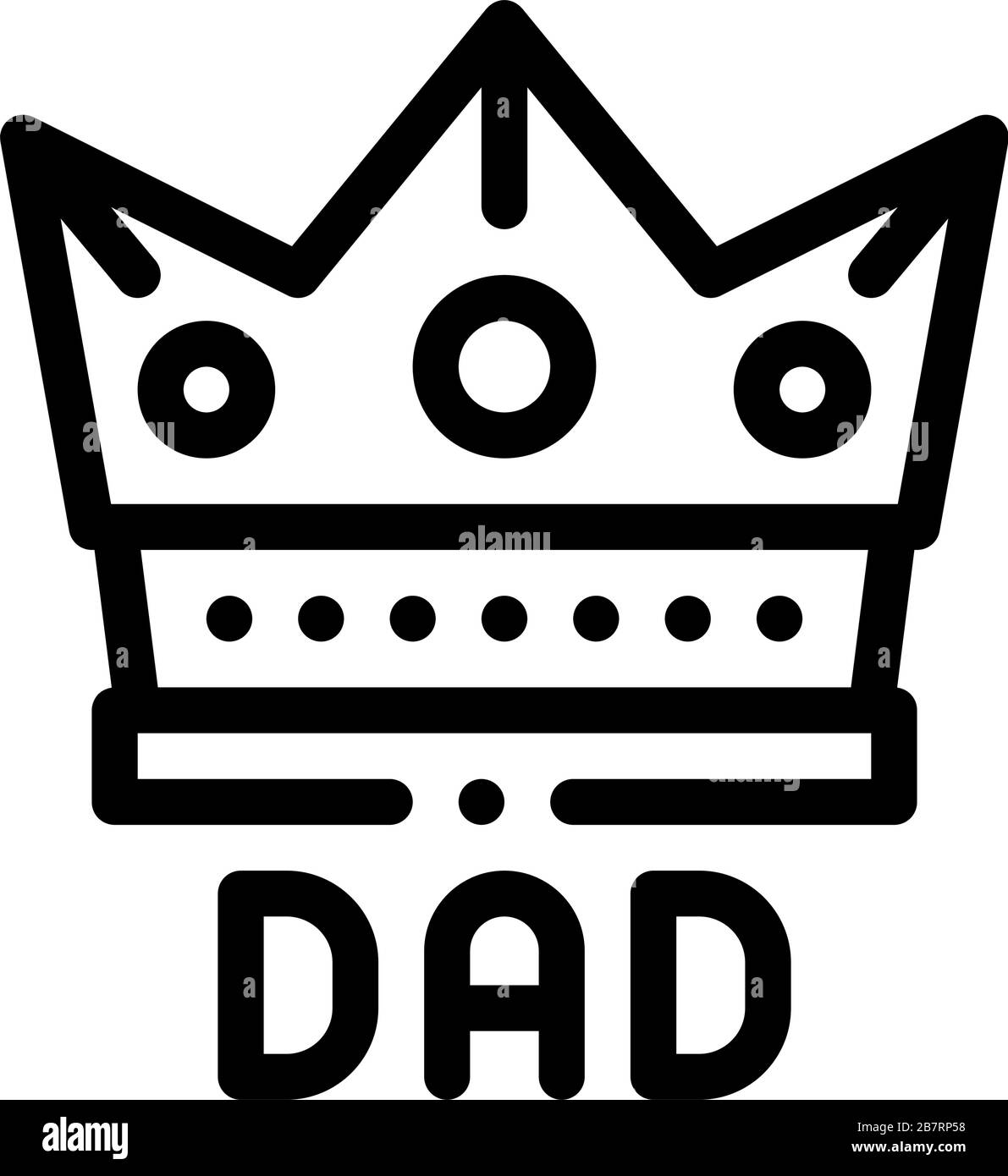 Father Crown Icon Vector Outline Illustration Stock Vector Image & Art ...