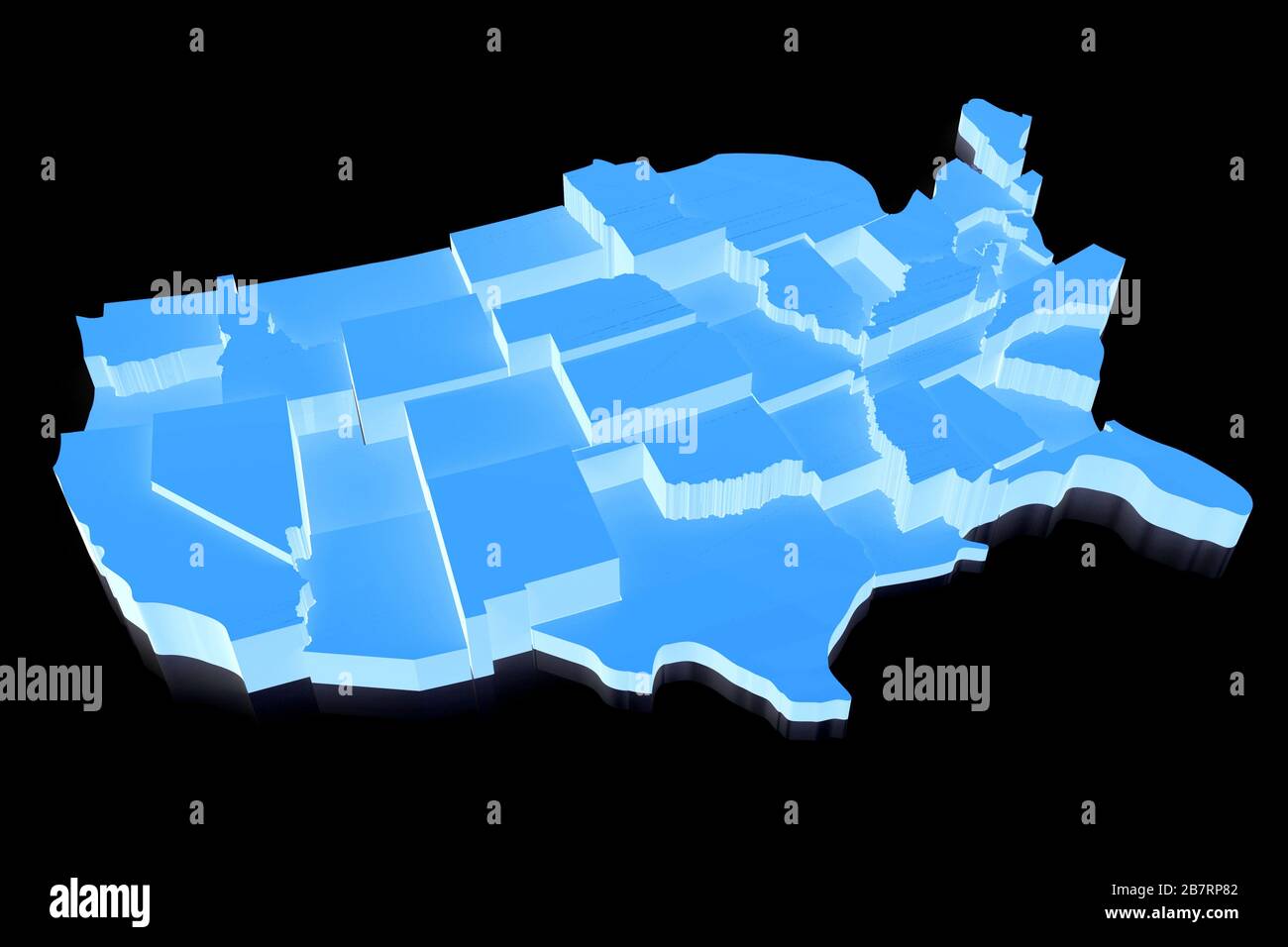 3D USA map Stock Photo - Alamy