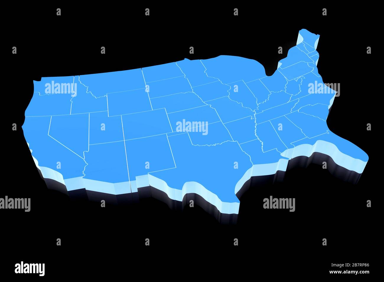 3D USA map Stock Photo - Alamy