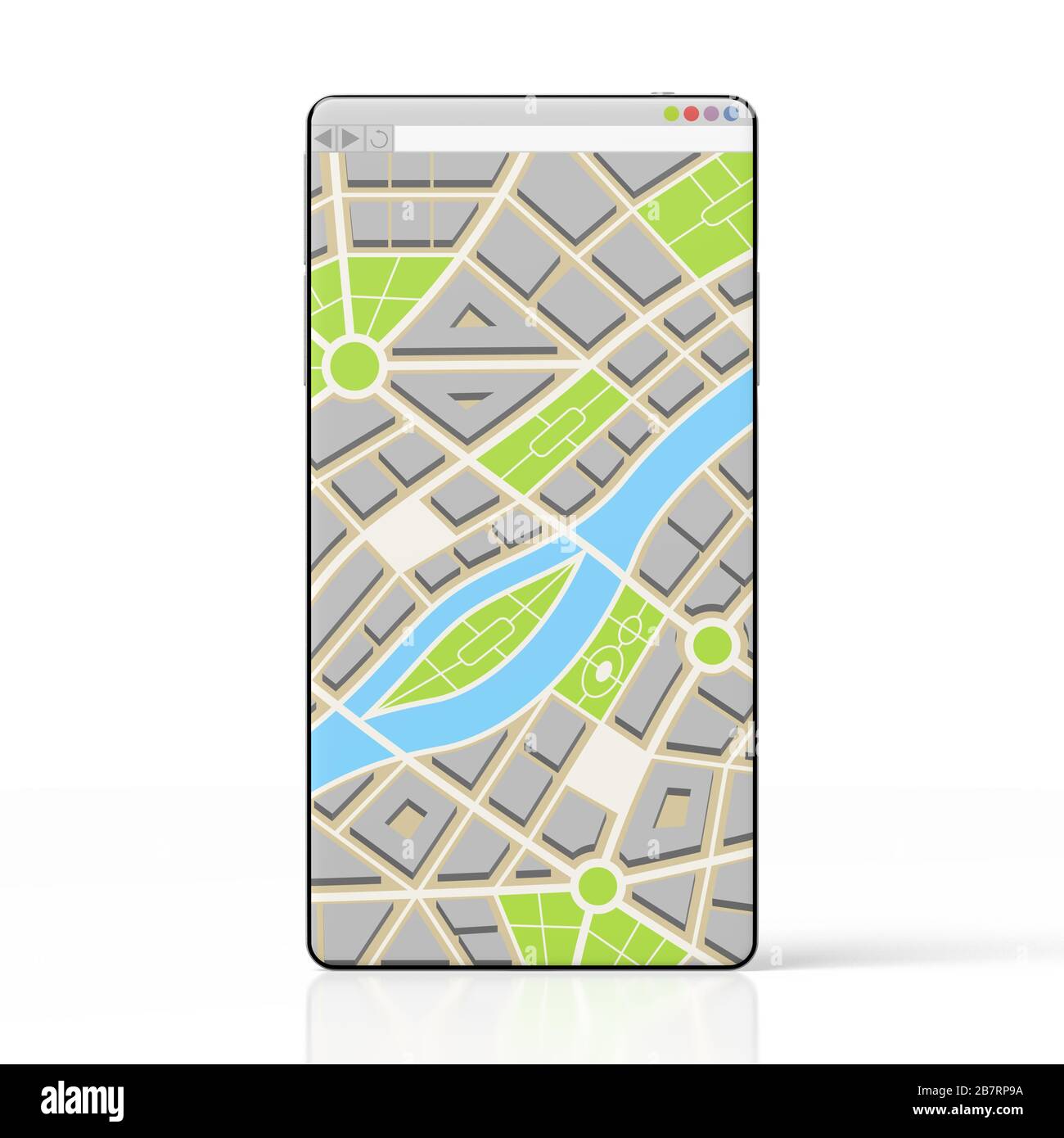 3D smartphone, map concept Stock Photo - Alamy