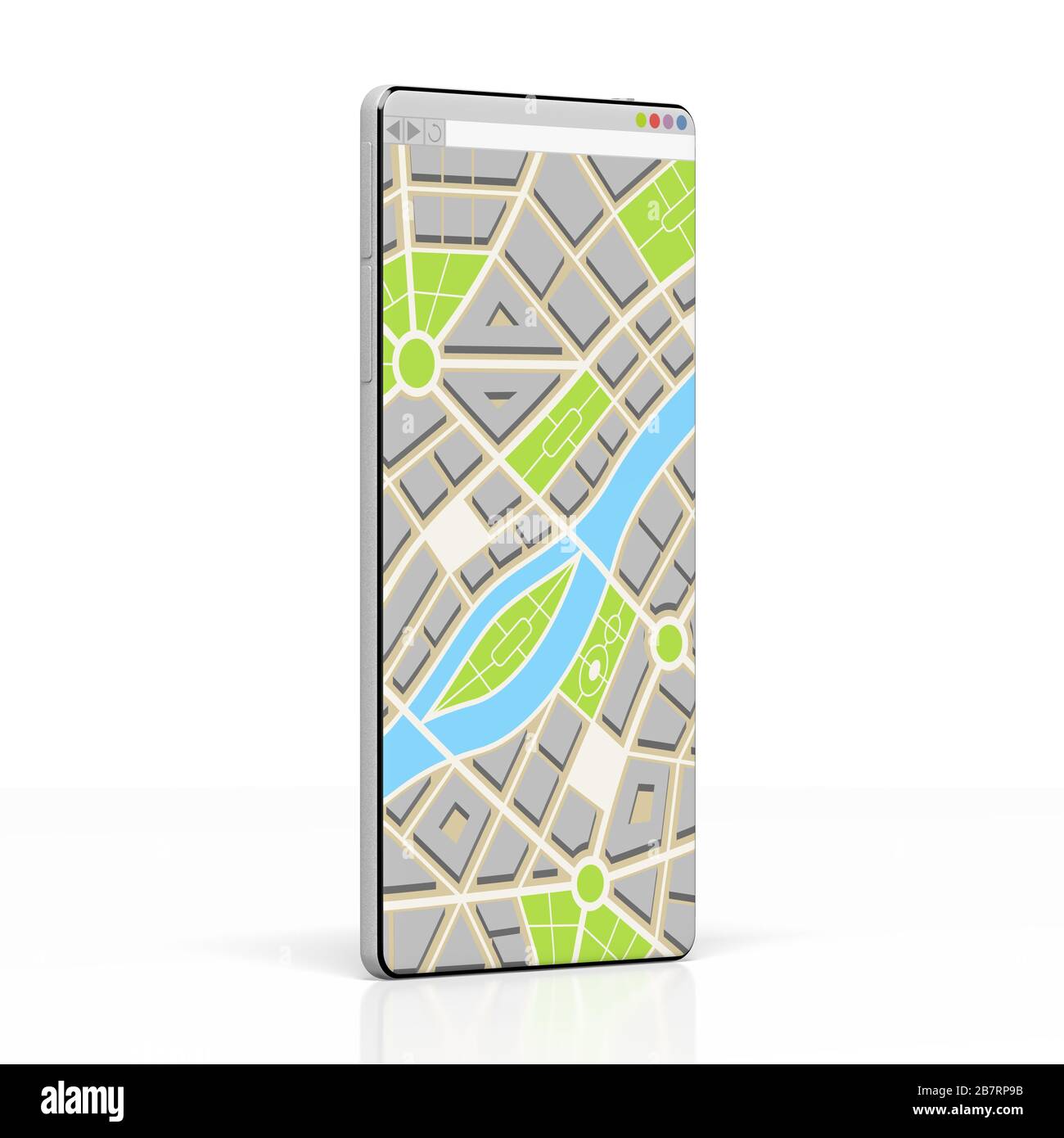 3D smartphone, map concept Stock Photo - Alamy