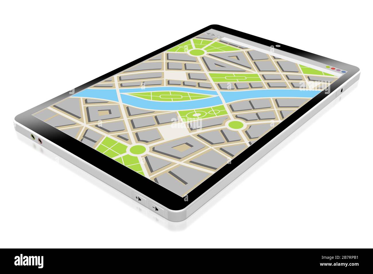 3D tablet, map concept Stock Photo - Alamy