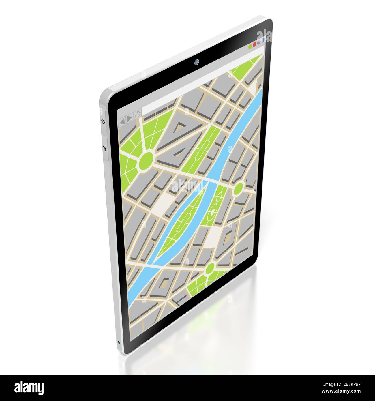 3D tablet, map concept Stock Photo - Alamy