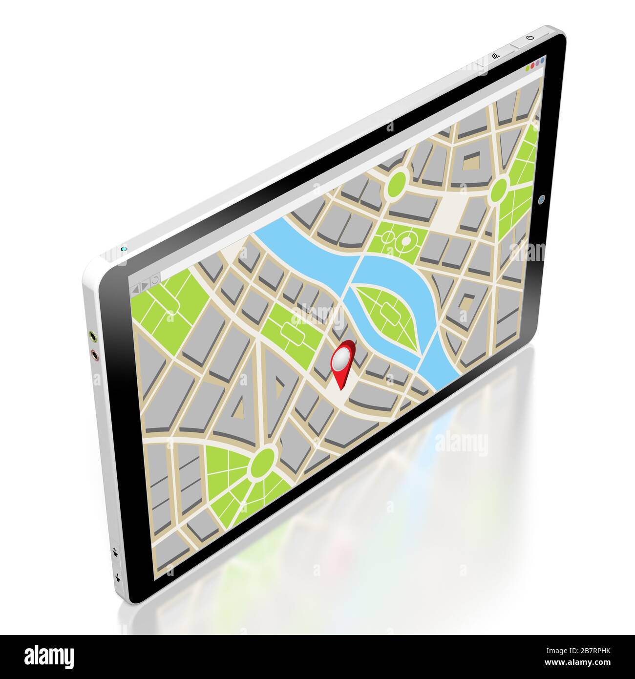 3D tablet - GPS/ navigation concept Stock Photo - Alamy