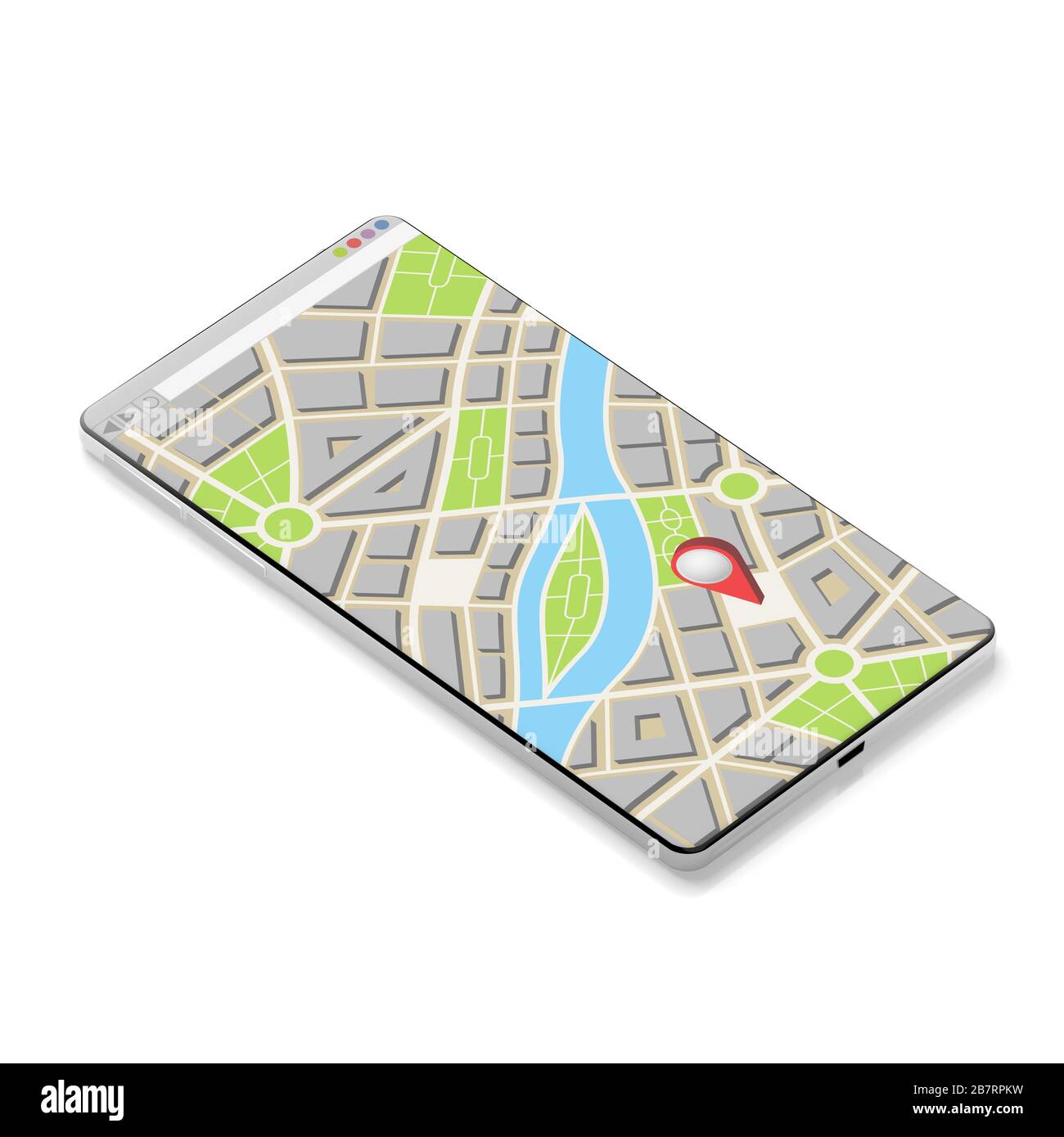 3D mobile phone/ smartphone - GPS/ navigation concept Stock Photo - Alamy