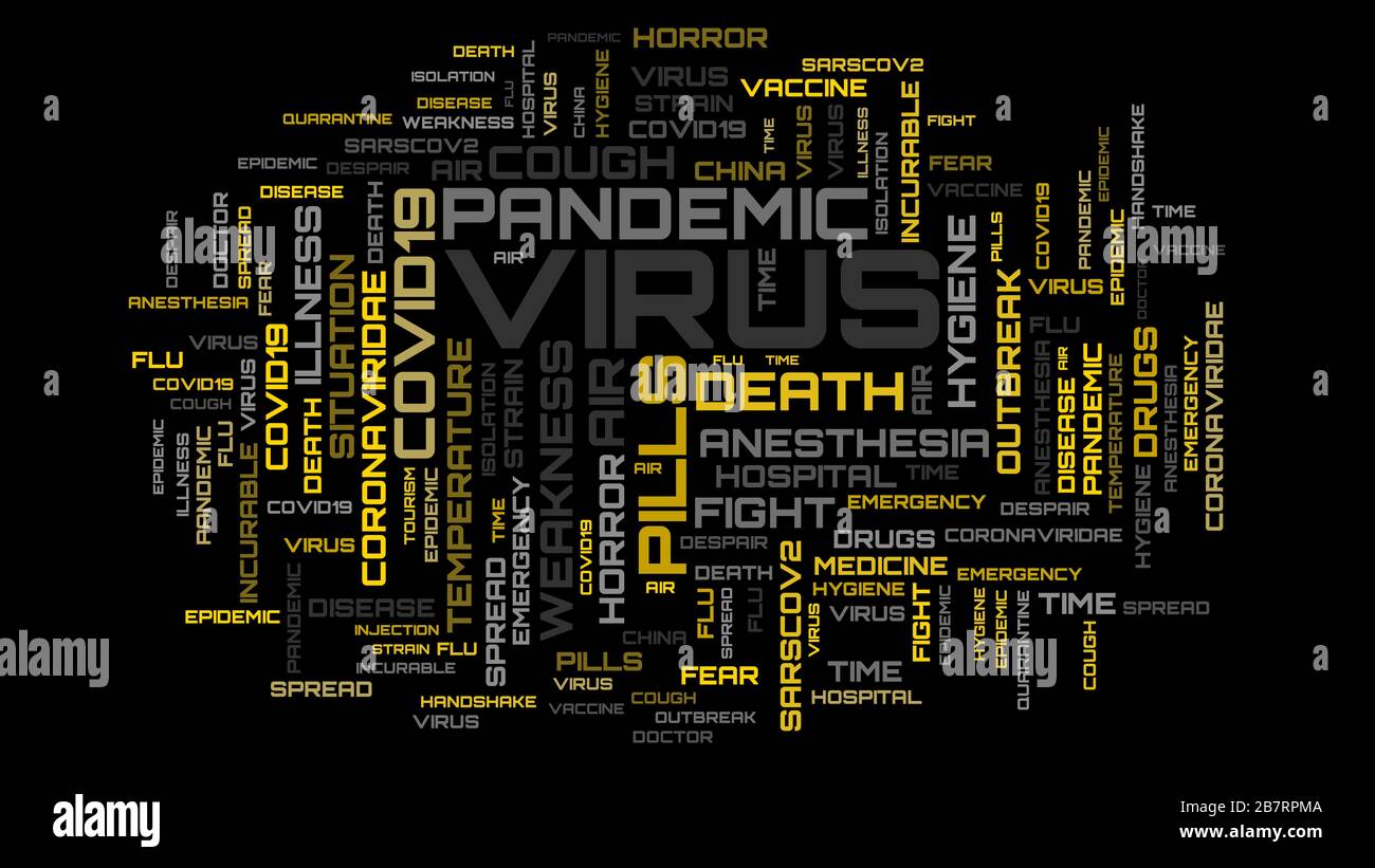 Abstract technology background. Virus word cloud concept Stock Photo ...