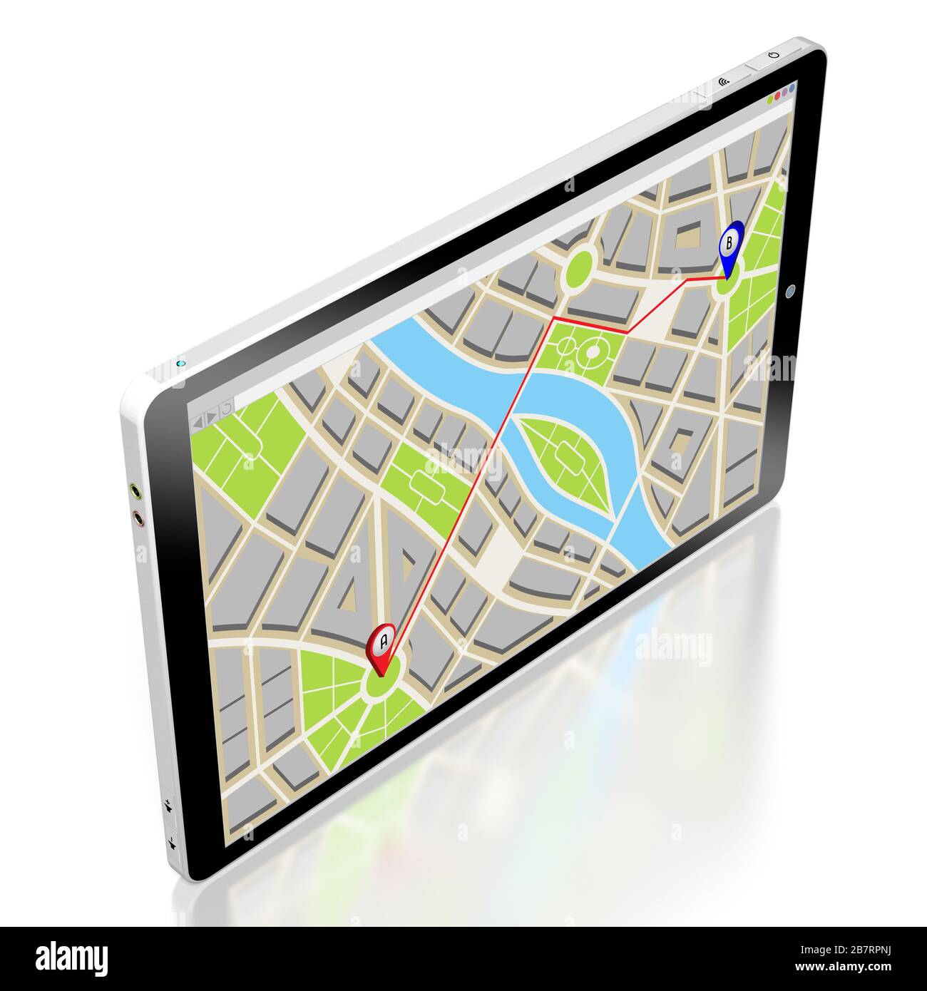 3D tablet - GPS/ navigation concept Stock Photo - Alamy