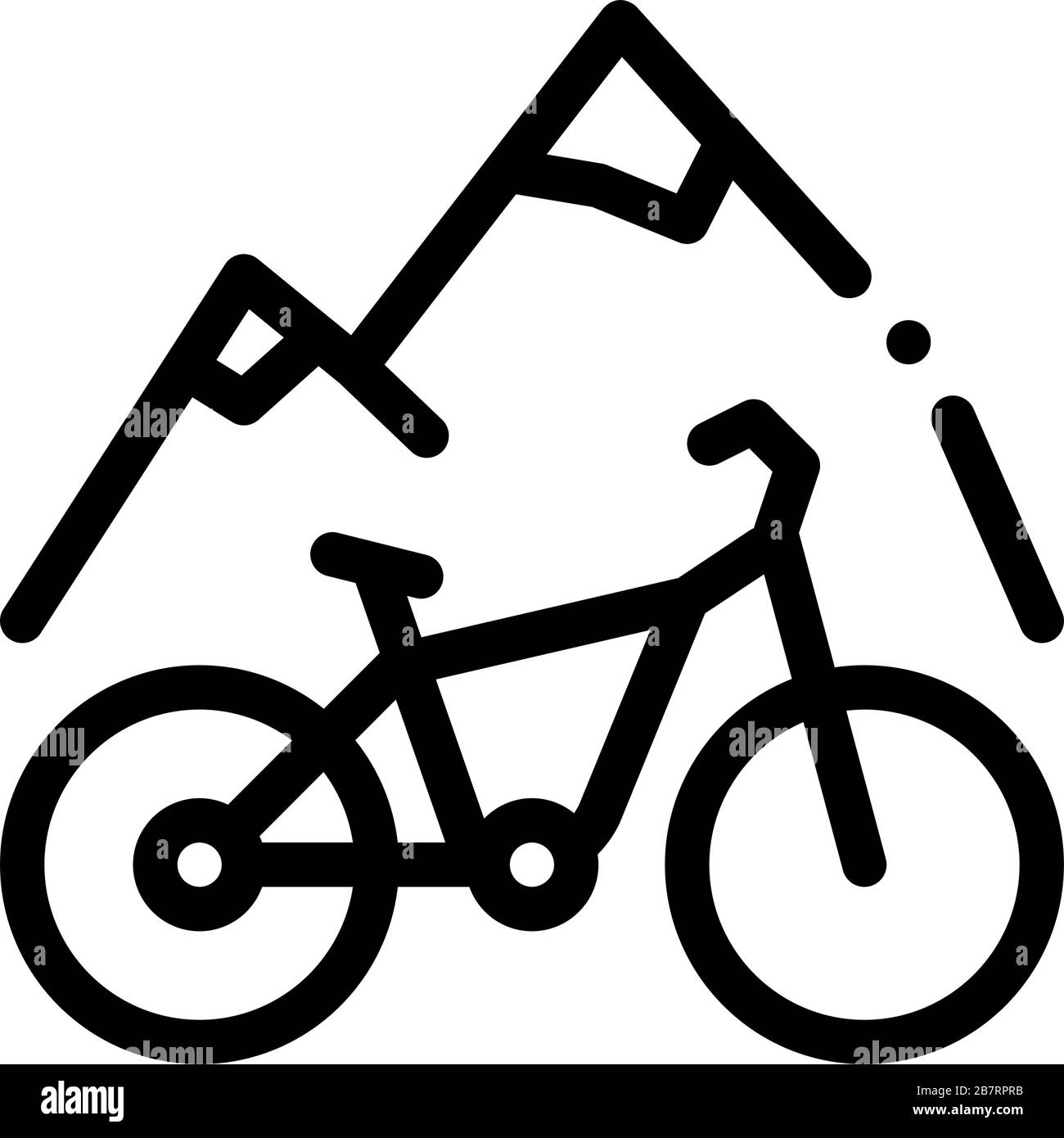 Mountain Bike Icon Vector Outline Illustration Stock Vector Image & Art ...